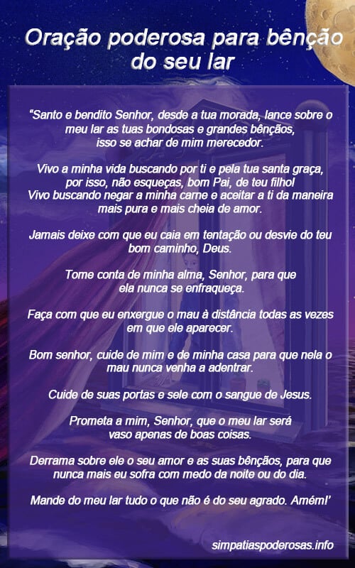 Oração Poderosa Para Bênção Do Seu Lar Infalível
